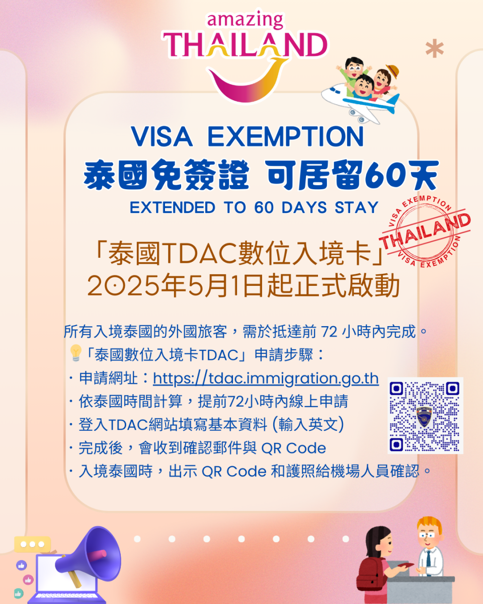 2025 泰國數位入境卡（TDAC） - 官方訊息 - 最新消息 - 泰國觀光局